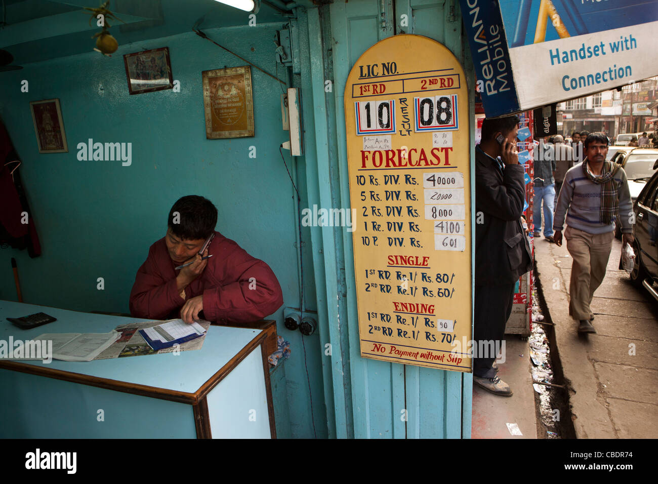 India, Meghalaya, Shillong, Teer, legalized gambling betting booth ...
