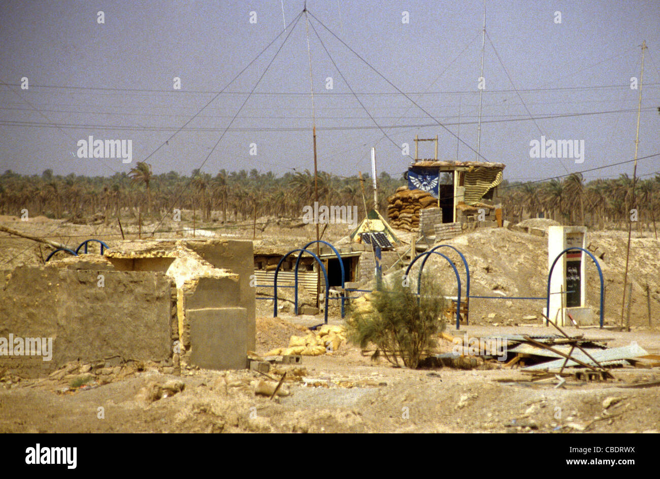 Iran-Iraq war, devastation in the Fao peninsula, Iraqi army positions ...