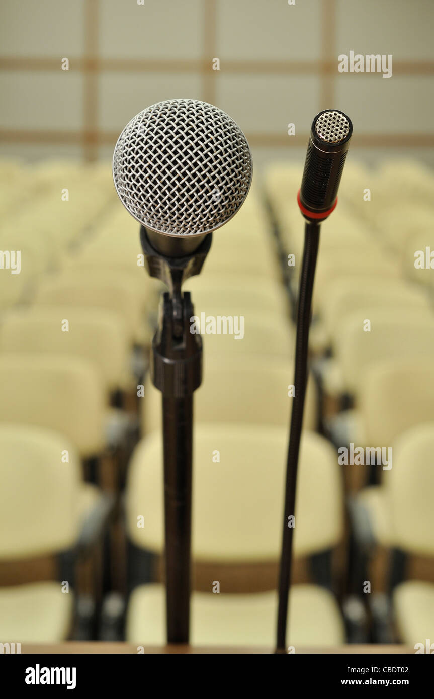 microphone at the conference room Stock Photo - Alamy