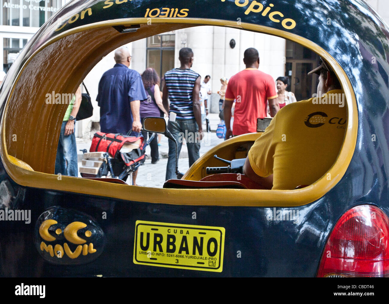 looking through the back window of a motorbike taxi Stock Photo - Alamy