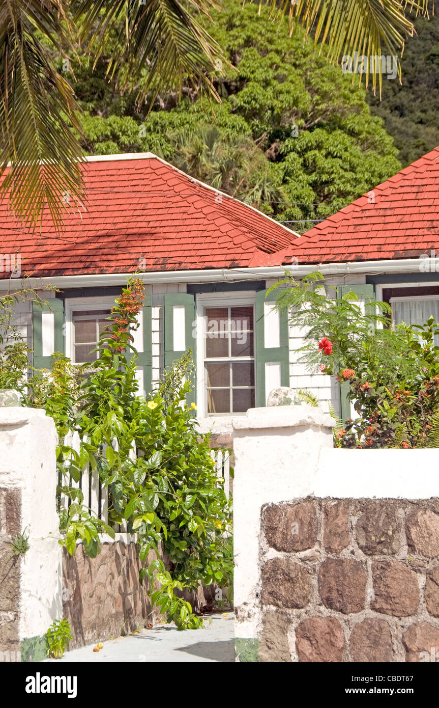 typical house architecture style cottage Windwardside Saba Dutch ...