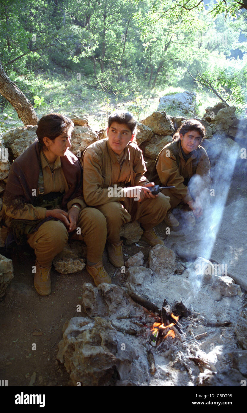 PKK guerrillas fighting Turkey from Iraqi Kurdistan. Kurdish forces ...