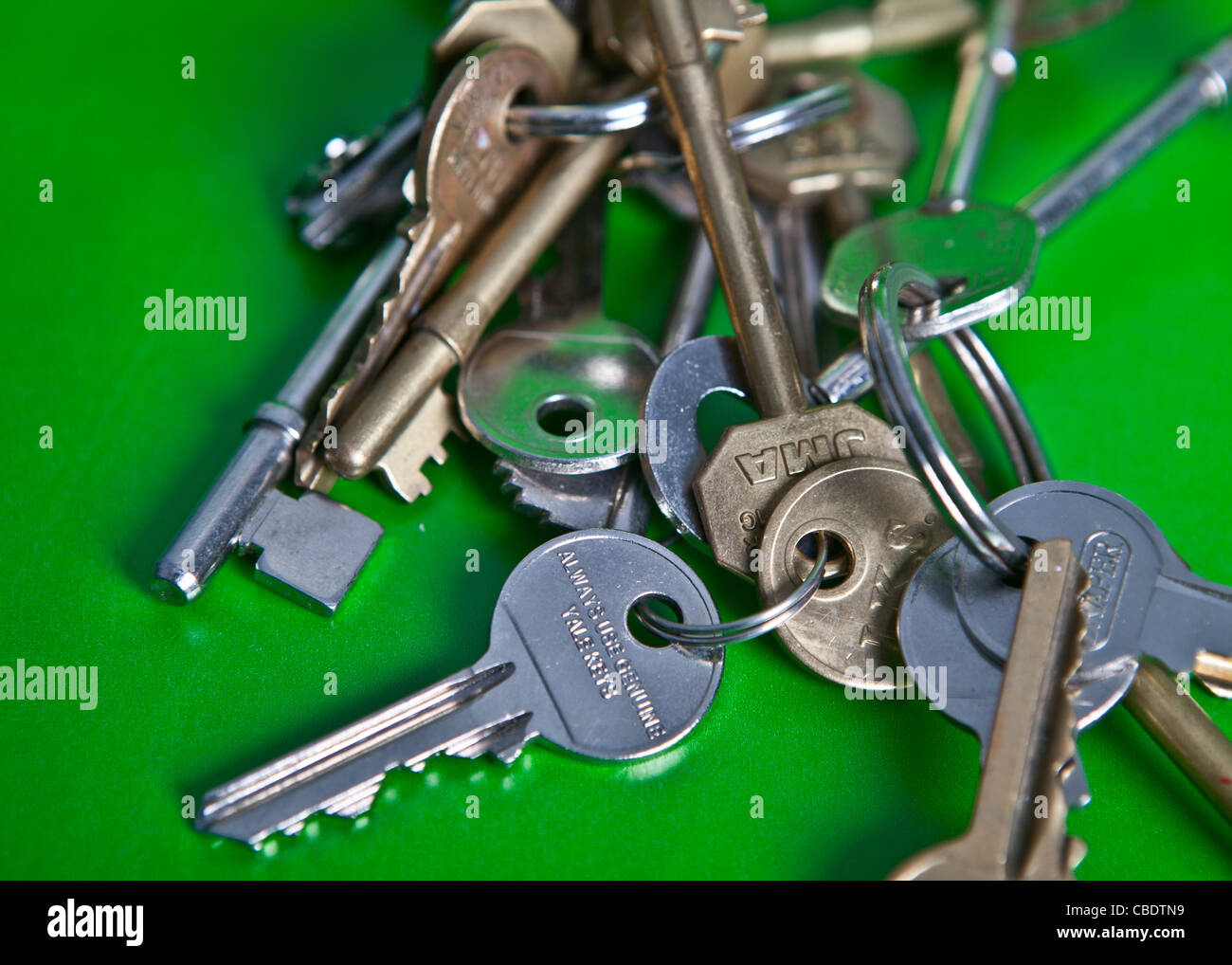 close up front door keys in th studio Stock Photo - Alamy