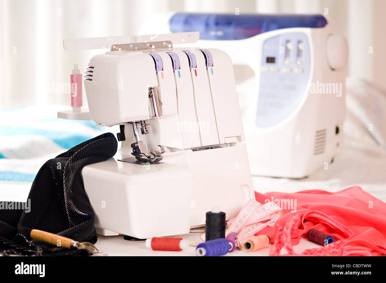 Overlock sewing machine hi-res stock photography and images - Alamy