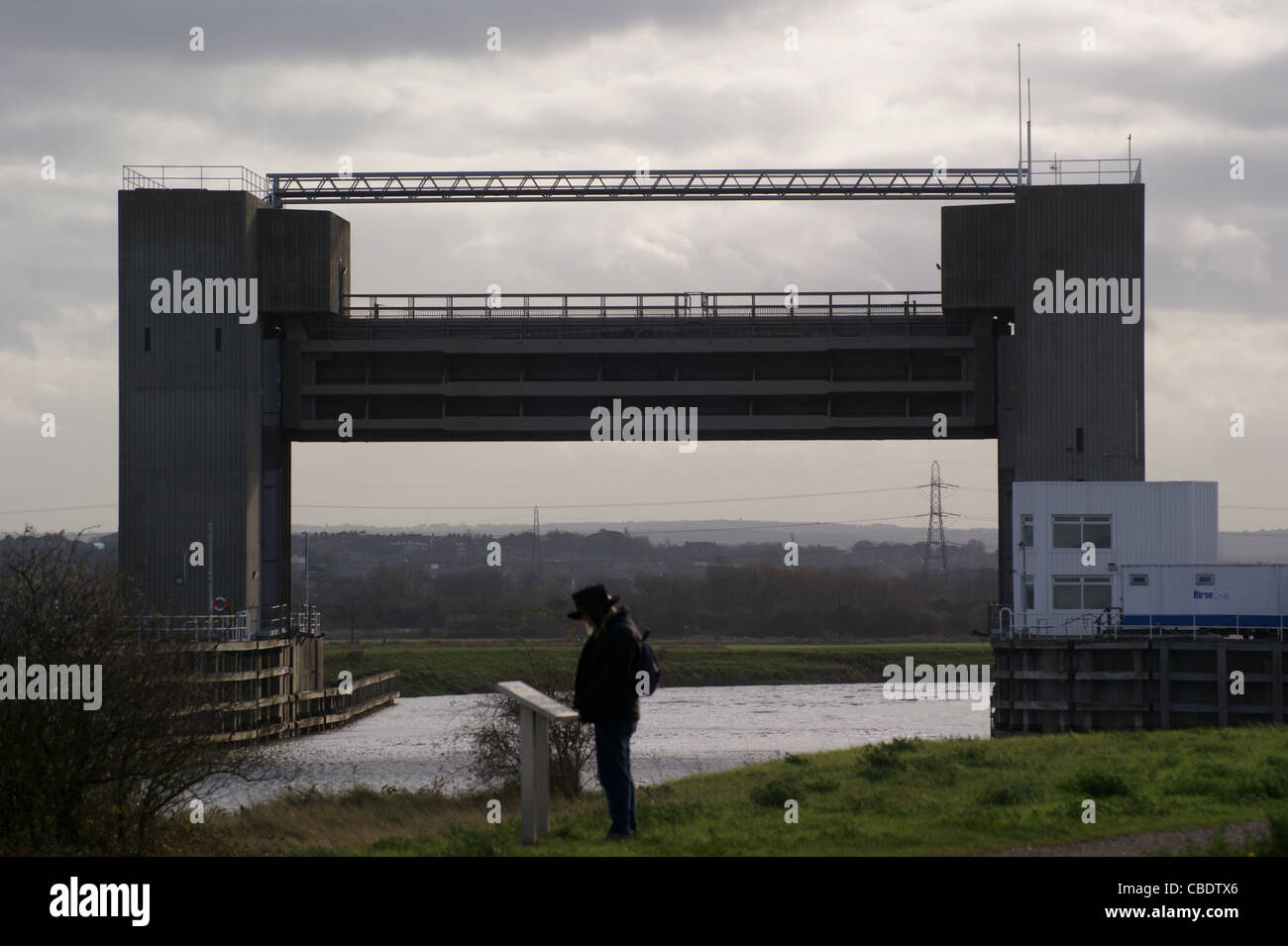 River Cray tidal barrier, Erith, Kent, England Stock Photo - Alamy