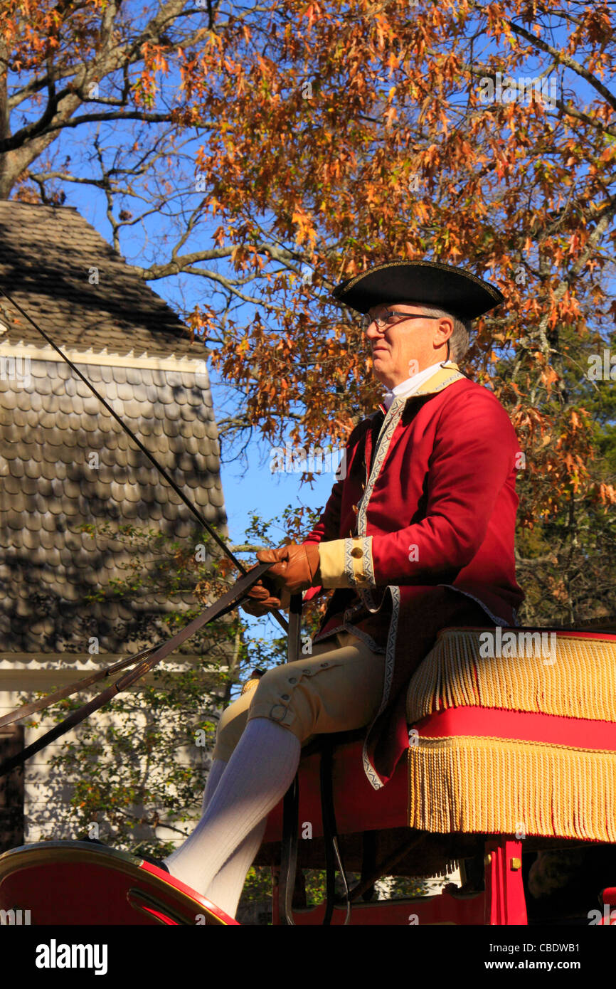 Carriage in the Historic Area in Colonial Williamsburg, Virginia, USA ...