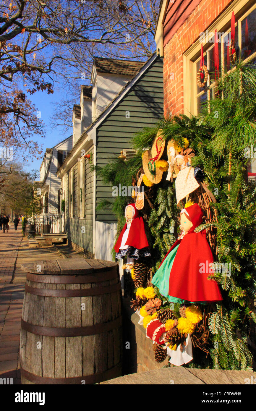 Christmas Wreath, Colonial Williamsburg, Virginia, USA Stock Photo - Alamy