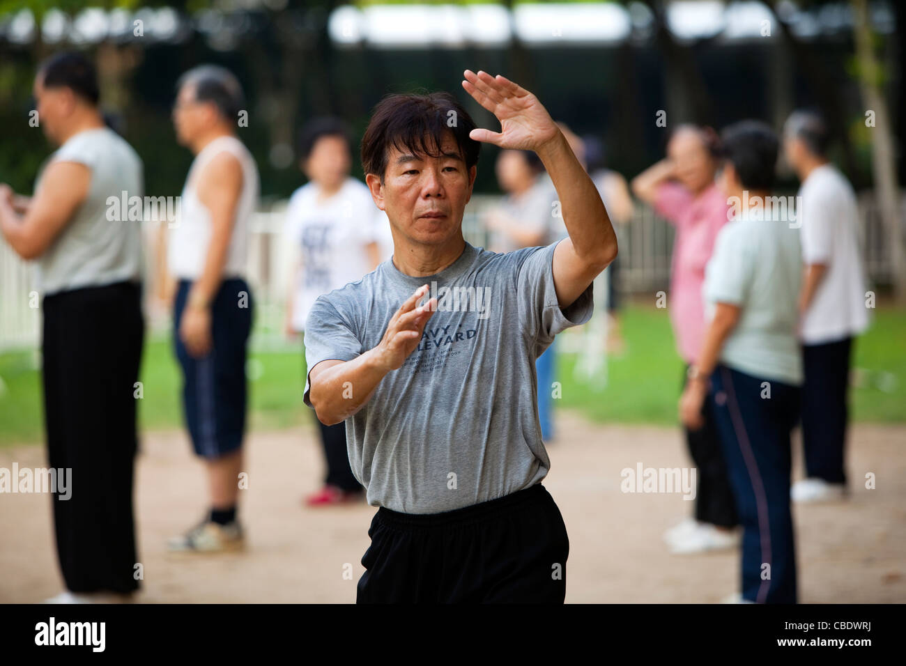 Victoria park hong kong tai chi hi-res stock photography and images - Alamy