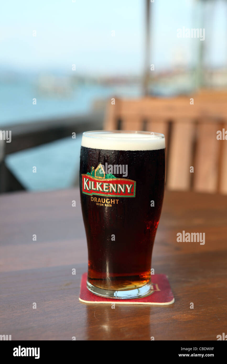 Cold pint of Kilkenny Irish cream ale from the makers of Guinness ...