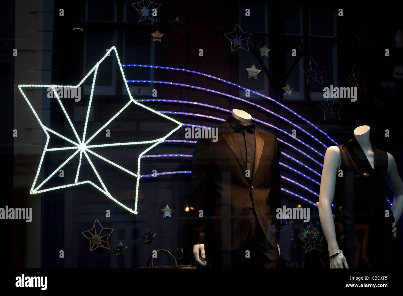 Christmas themed shop window display Stock Photo - Alamy