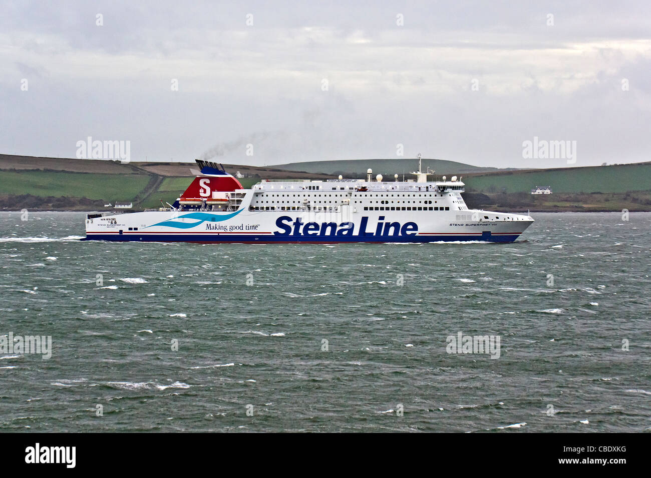 New Stena line car and passenger RoRo ferry Stena Superfast VIII has ...