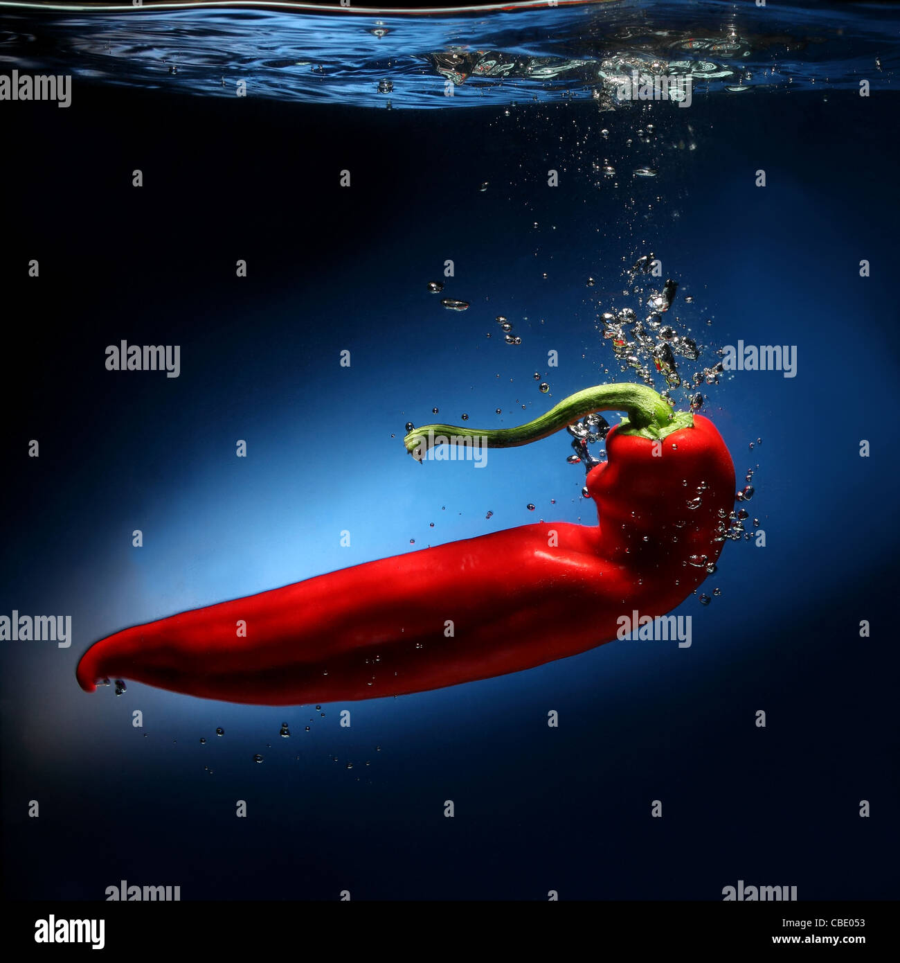 Chili pepper chilli water bubbles hi-res stock photography and images ...