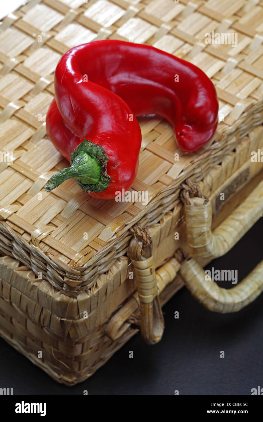 raw red organic paprika Stock Photo - Alamy