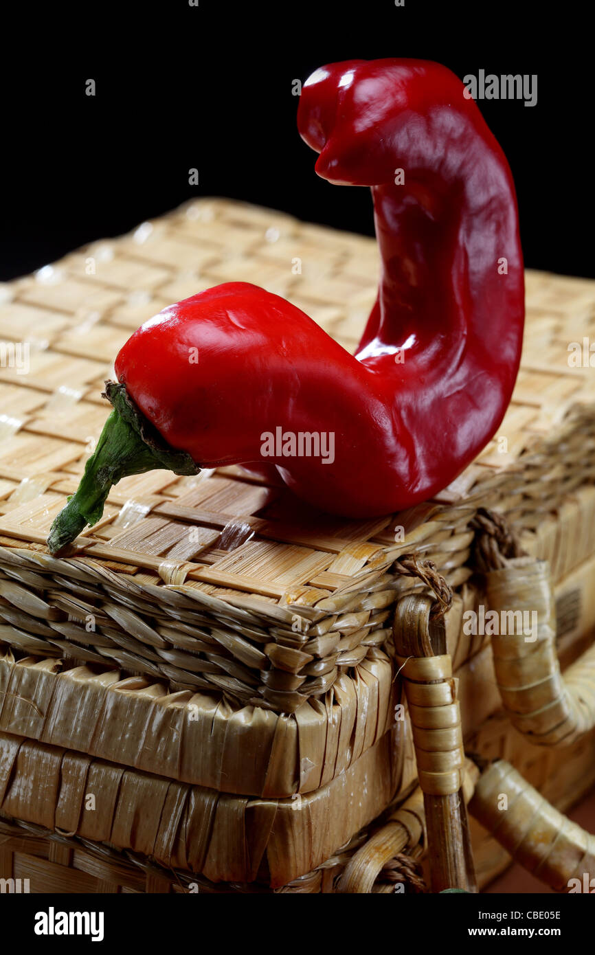 raw red organic paprika Stock Photo - Alamy