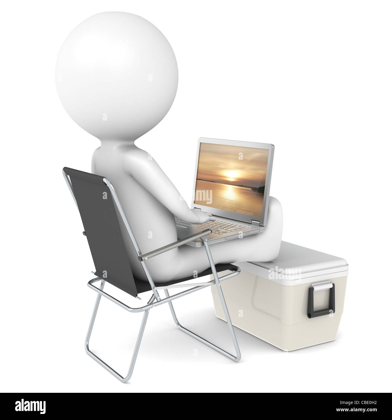 3D little human character the Dreamer. People series Stock Photo - Alamy