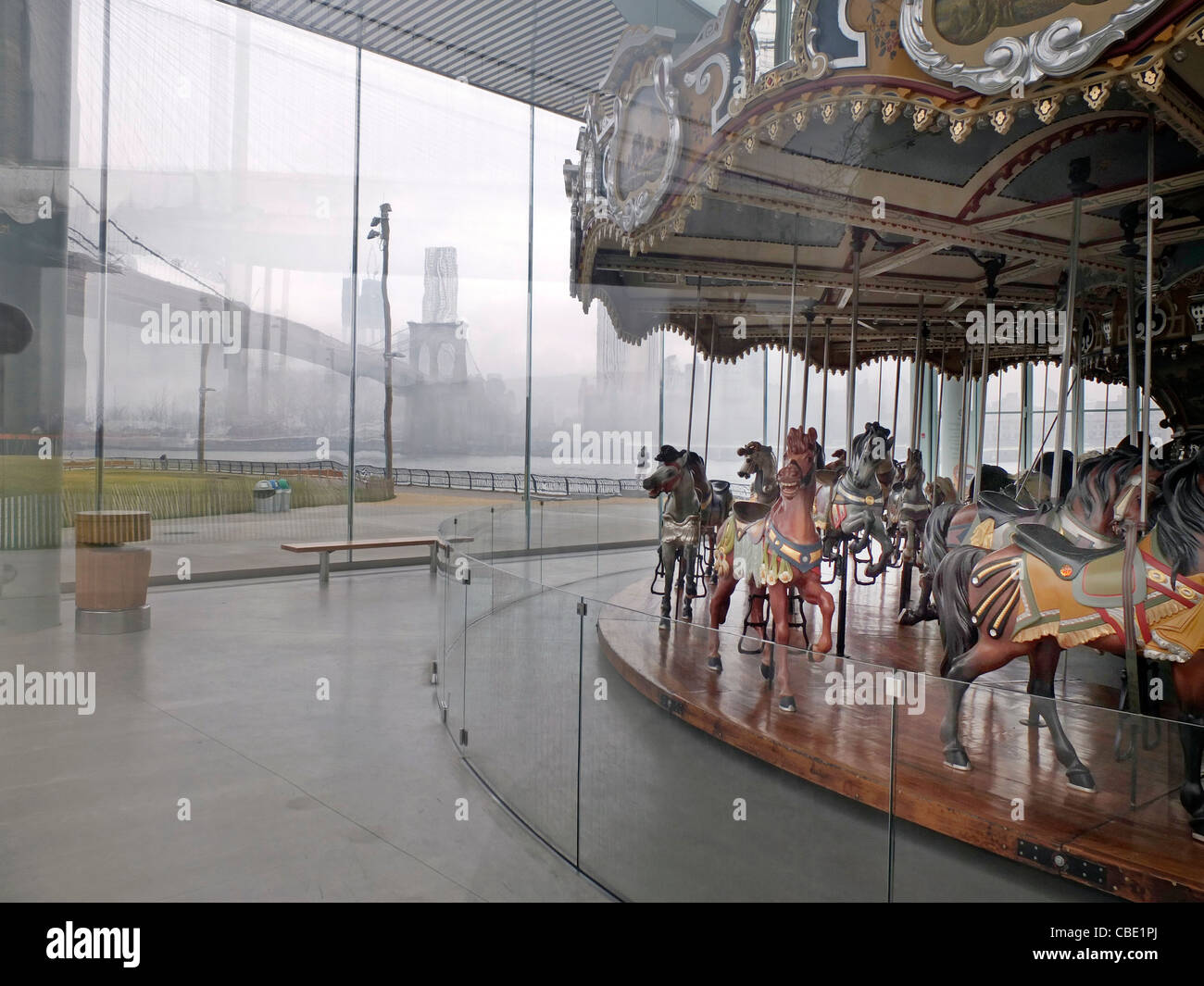 Jane's carousel in Brooklyn Bridge Park Stock Photo - Alamy