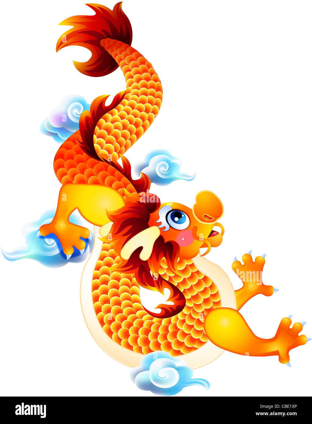 Illustration of dragon Stock Photo - Alamy