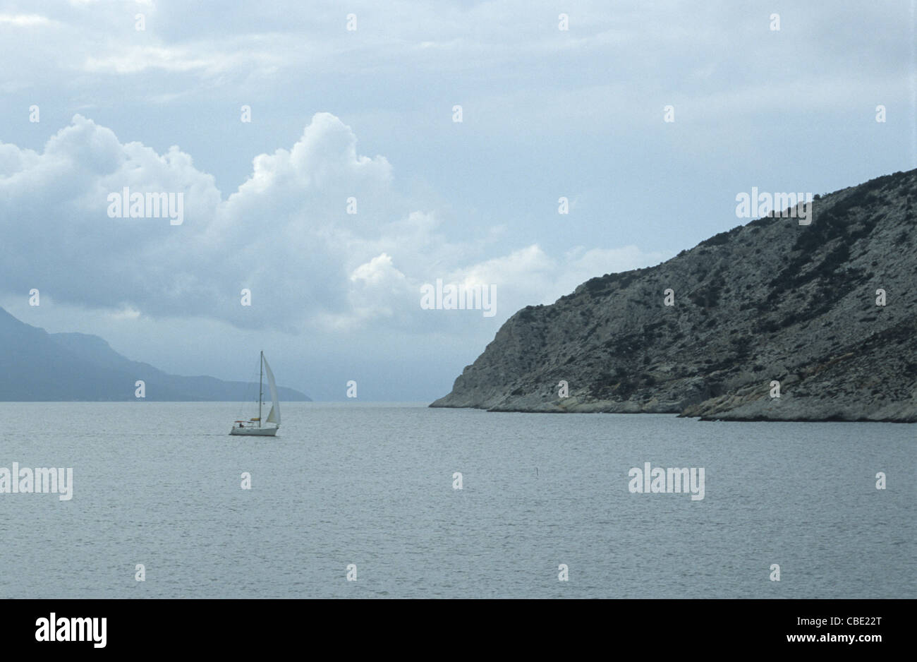 Moni Island off Aegina Island coast, Greece Stock Photo - Alamy