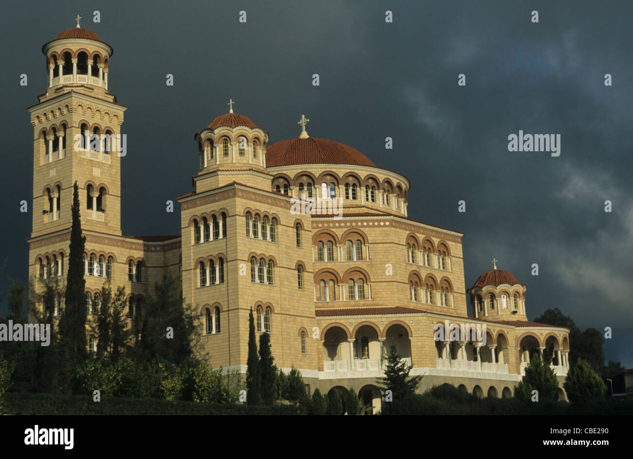 Agios Nektarios Monastery, Aegina Island, Greece Stock Photo - Alamy