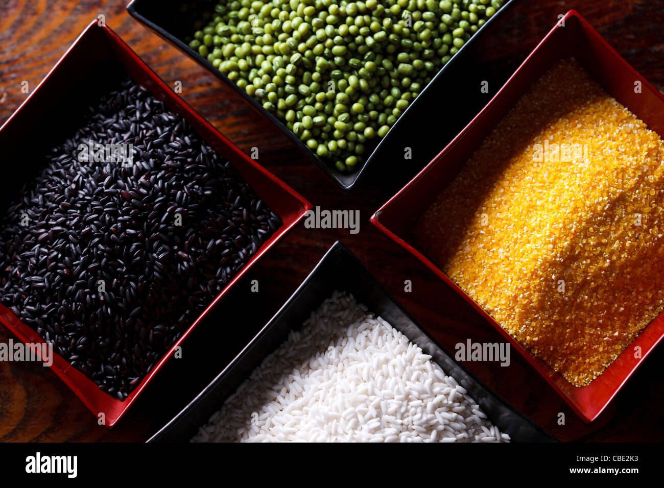 Assorted organic pulses and grains Stock Photo - Alamy