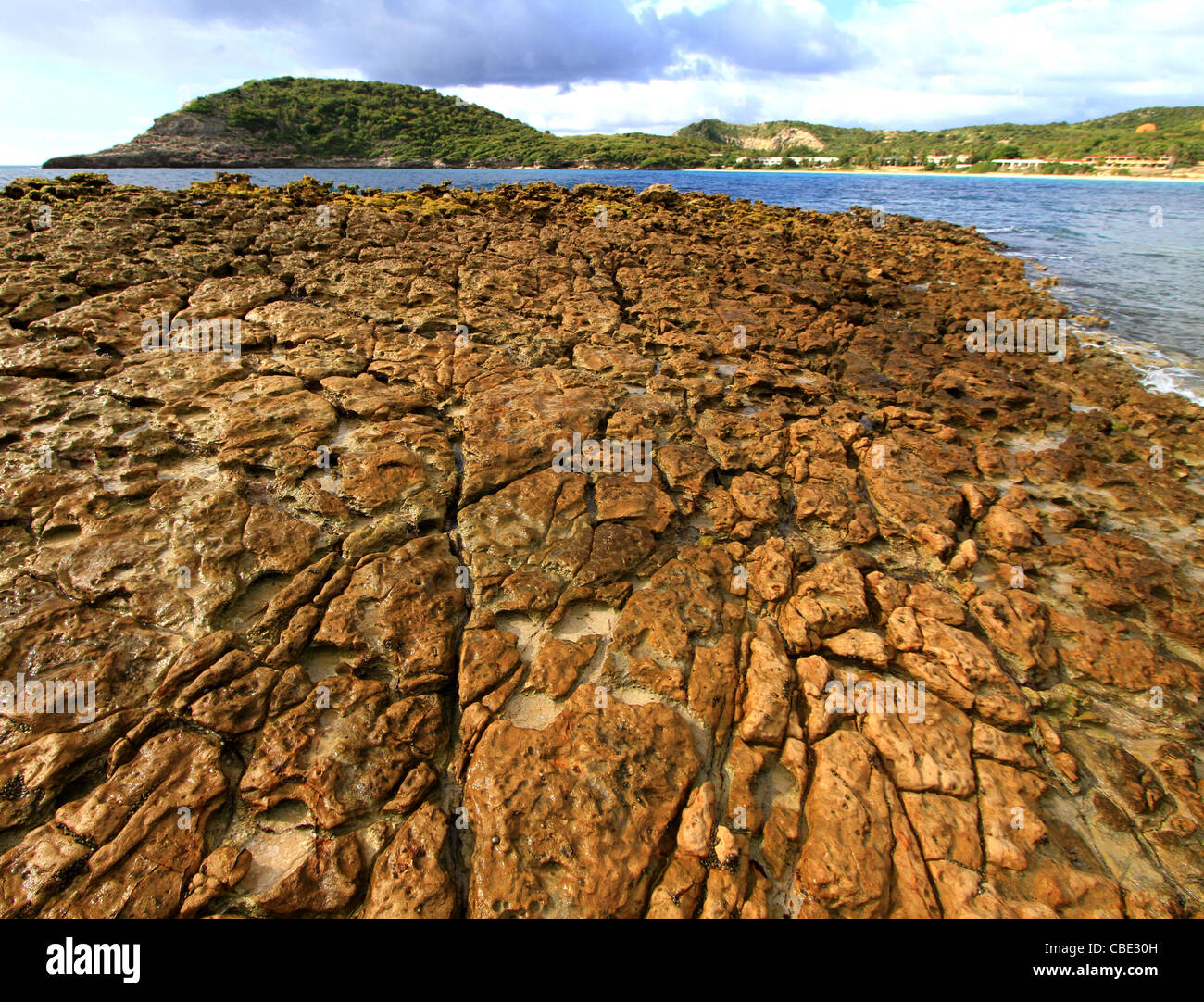 Rock Formation, Half Moon Bay, Antigua Stock Photo - Alamy