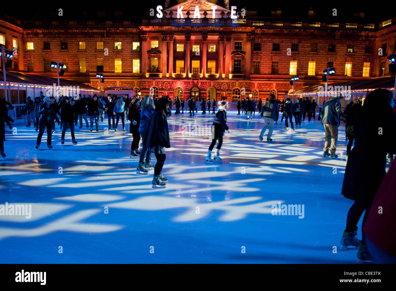 Ice skating at the Somerset House winter ice rink Stock Photo - Alamy