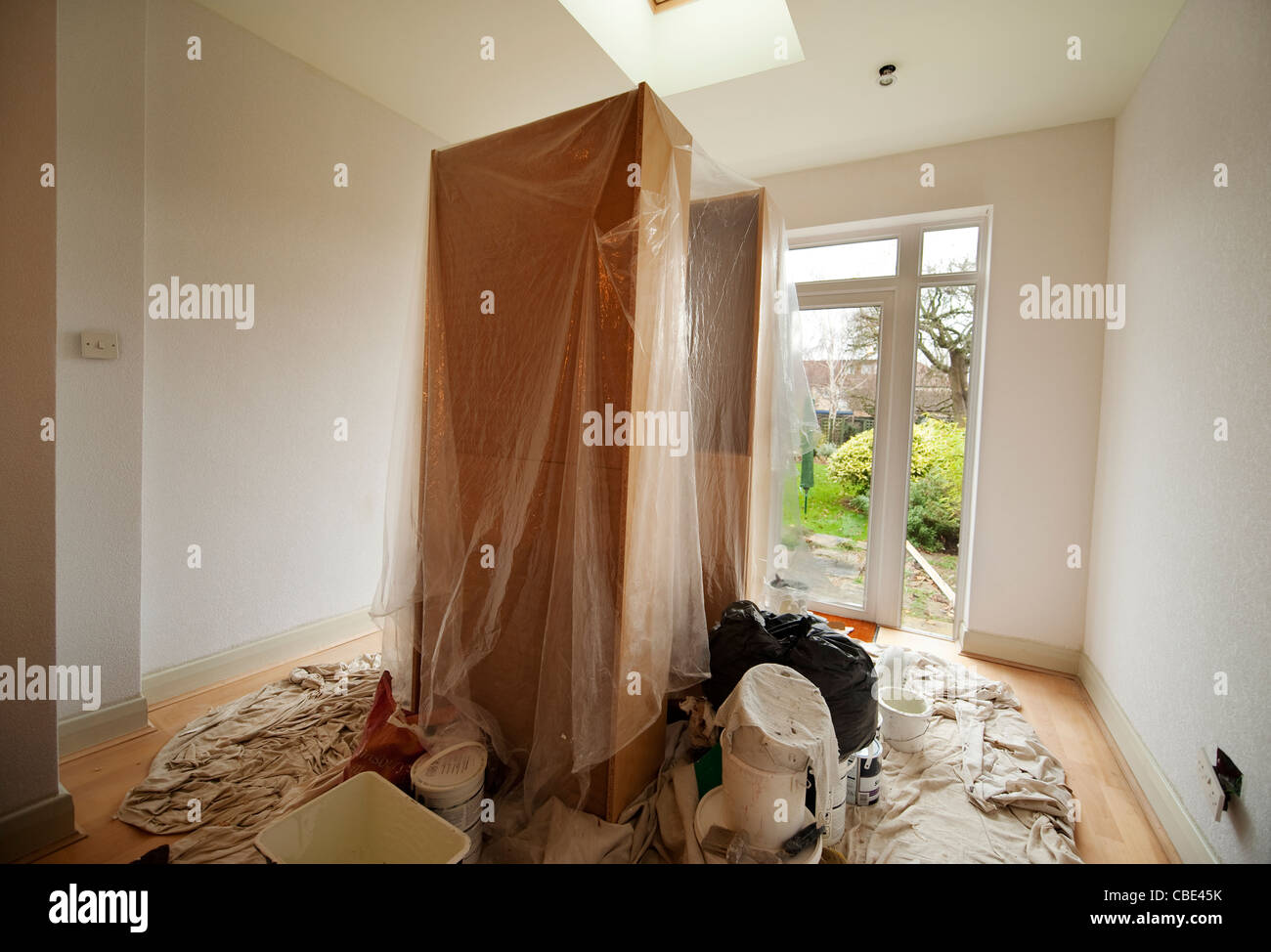 Internal room of a house being redecorated Stock Photo - Alamy