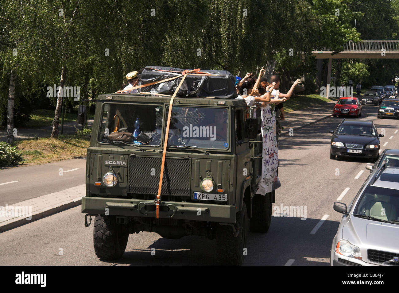 Swedish students celebrating graduation day, Stockholm, Sweden Stock ...