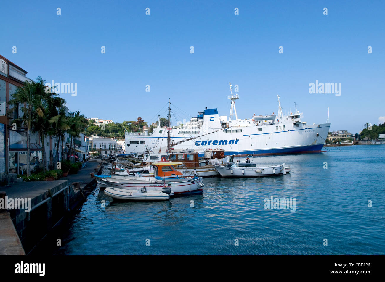 View over Ischia Porto harbour, Italy Stock Photo - Alamy