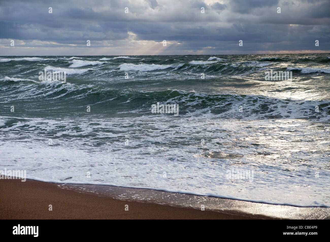 Stormy Ocean with Beautiful Large Waves Stock Photo - Alamy