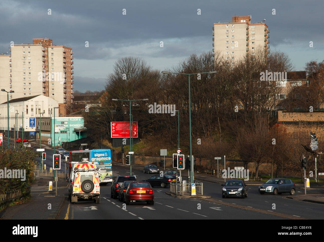 1960's tower blocks in Sneinton, Nottingham, England, U.K Stock Photo ...