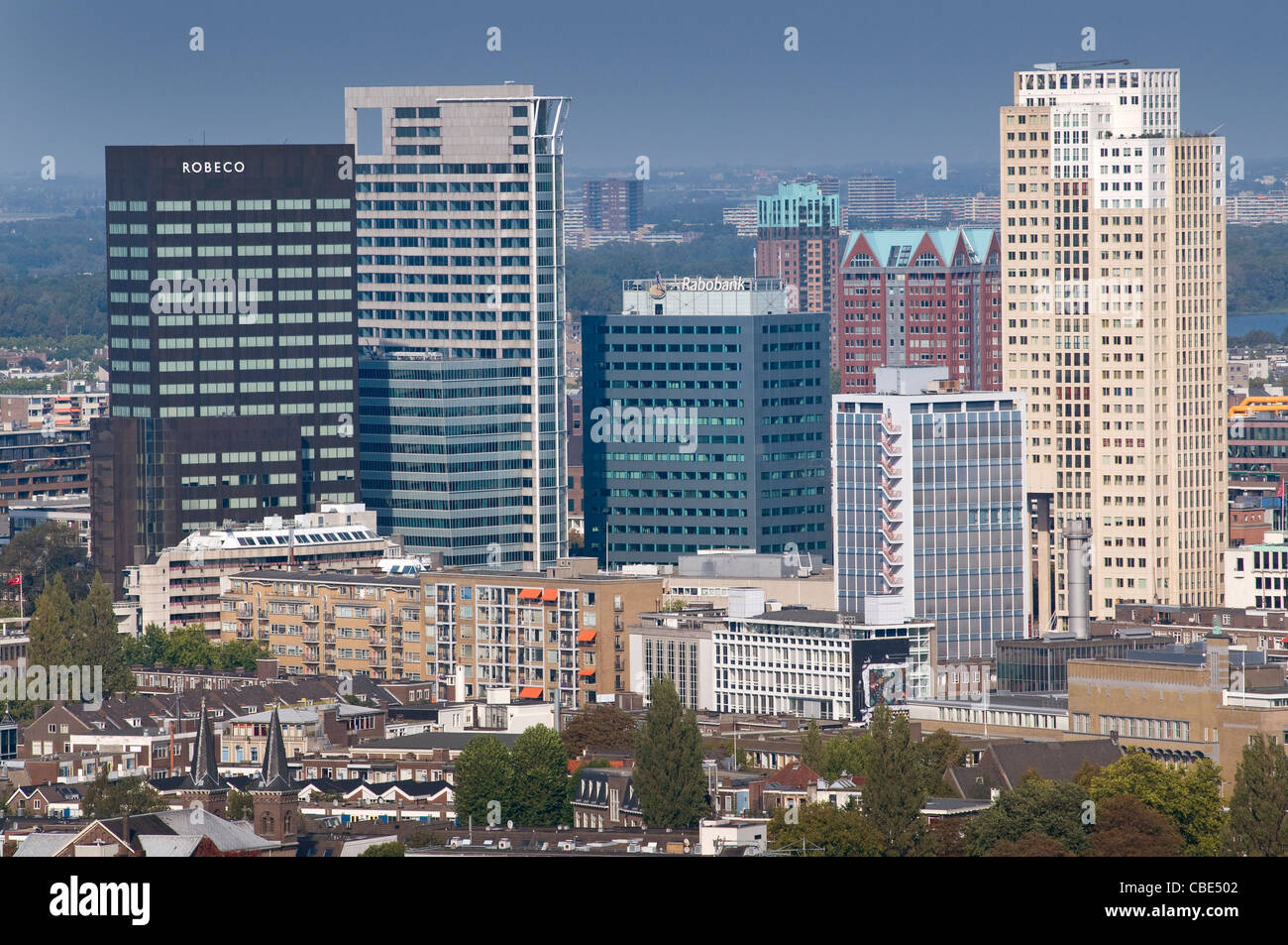 Office buildings in downtown Rotterdam. Rotterdam, The Netherlands ...