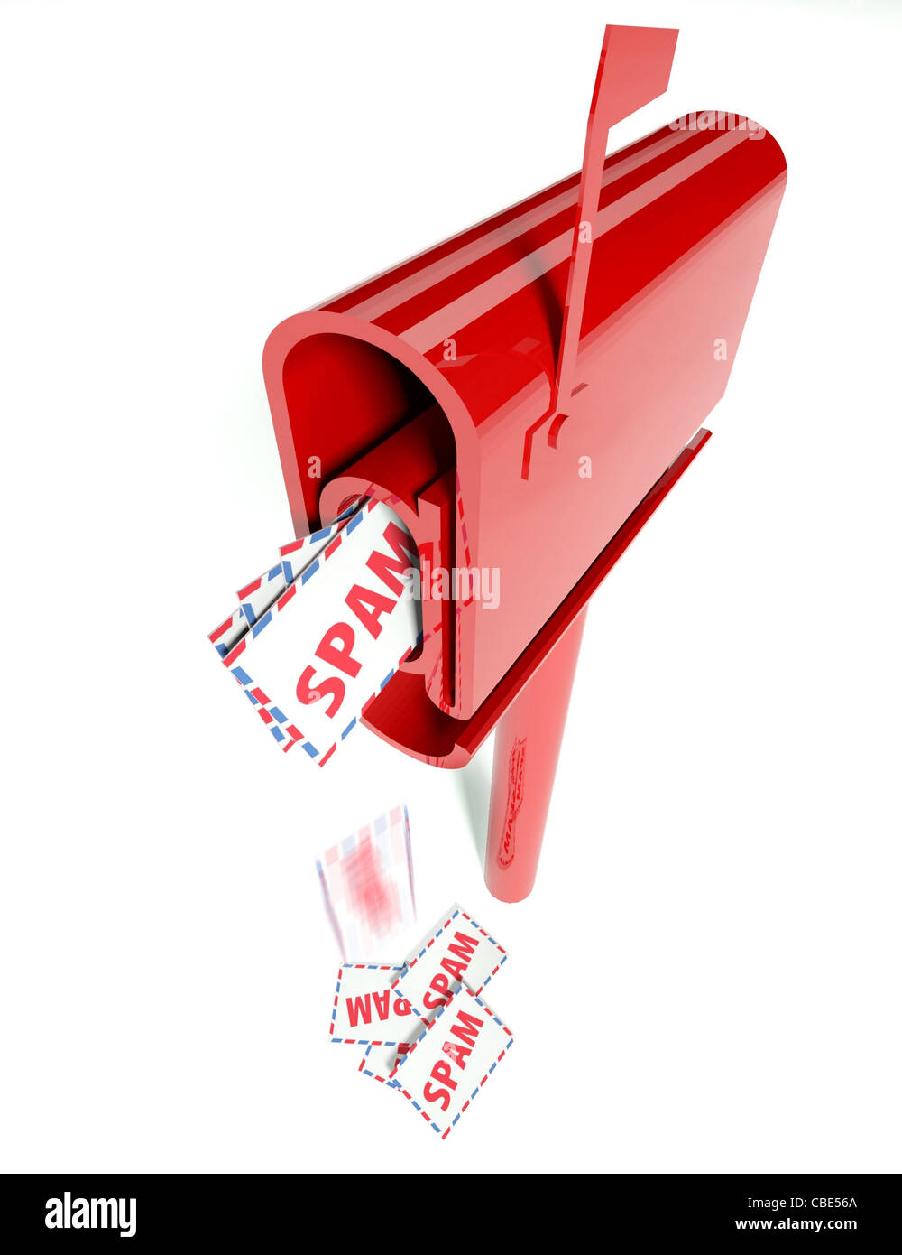 Mail box overflowing with spam, conception of e-mail Stock Photo - Alamy