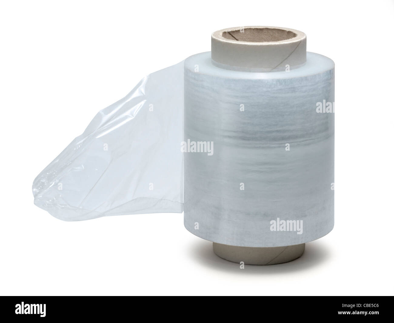 studio photography of a roll of stretch film isolated on white with ...