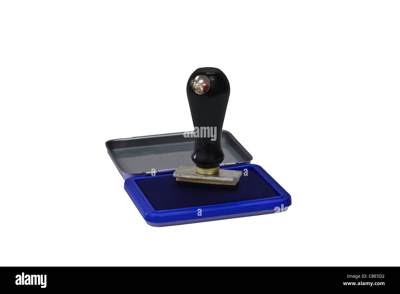 The blue stamp on a white background. clipping path inside Stock Photo ...