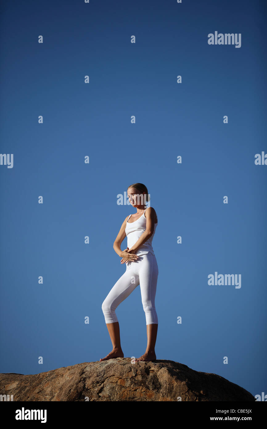 Young woman practicing Tai Chi South India Stock Photo - Alamy