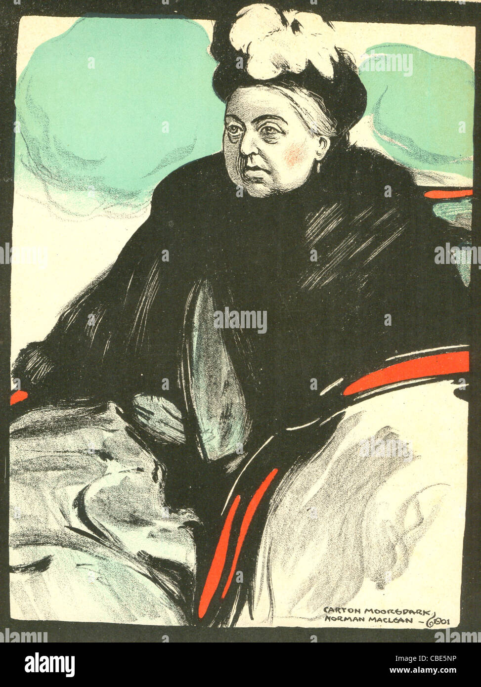 Portrait of Queen Victoria by Carton Moor Park and Norman MacLean Stock ...