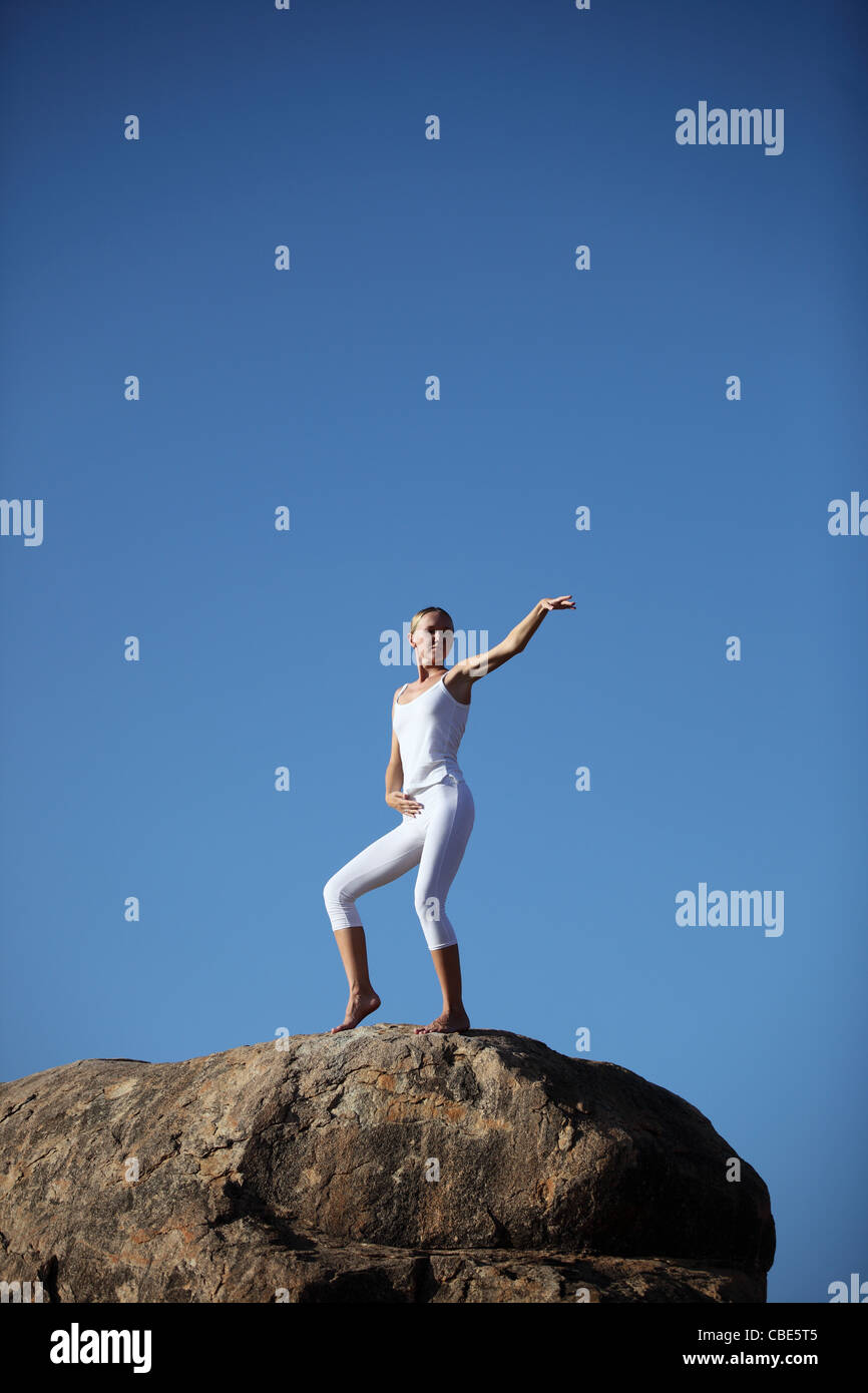 Young woman practicing Tai Chi South India Stock Photo - Alamy