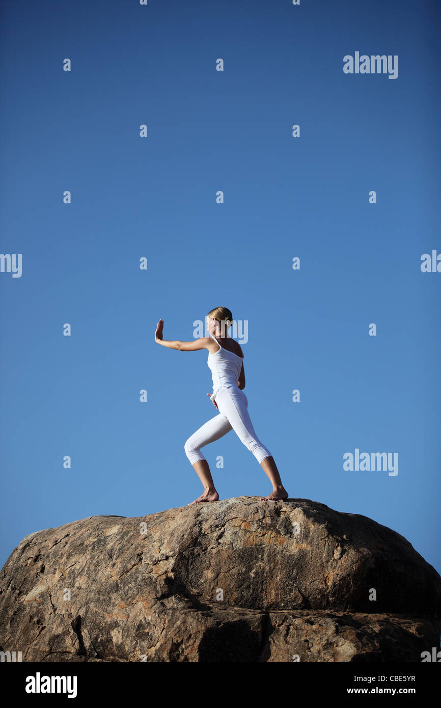 Young woman practicing Tai Chi South India Stock Photo - Alamy