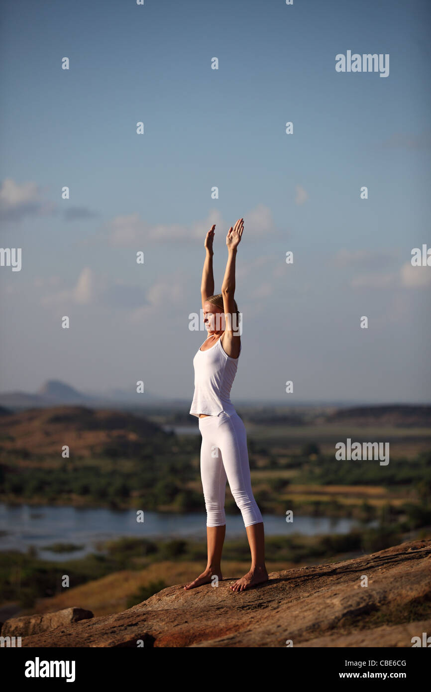 Young woman practicing Tai Chi South India Stock Photo - Alamy