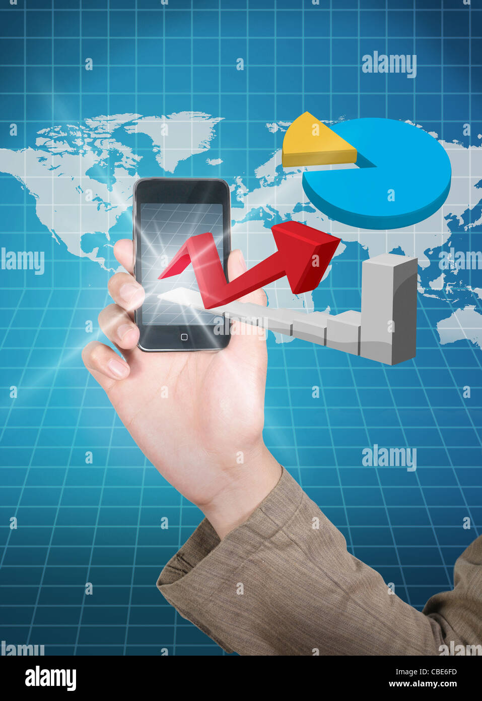 Mobile graph hi-res stock photography and images - Alamy