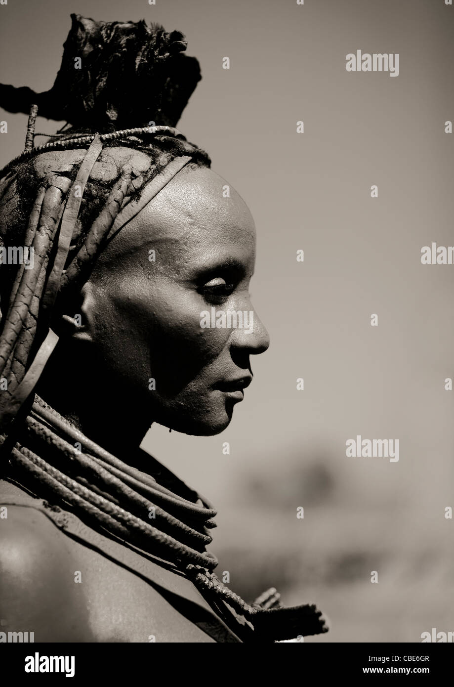 Muhimba Woman, Village Of Elola, Angola Stock Photo - Alamy