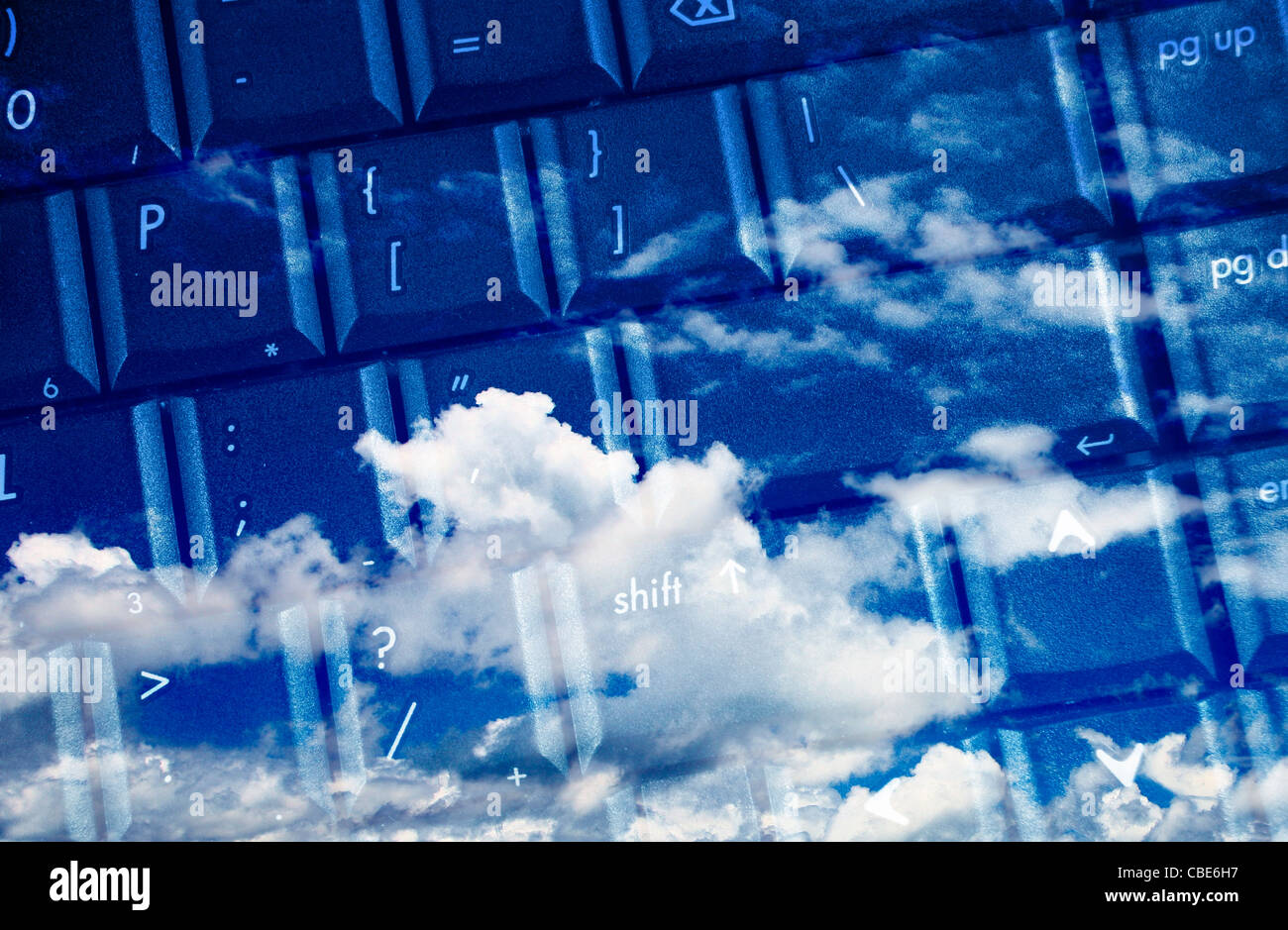 computer keyboard for cloud computing Stock Photo - Alamy