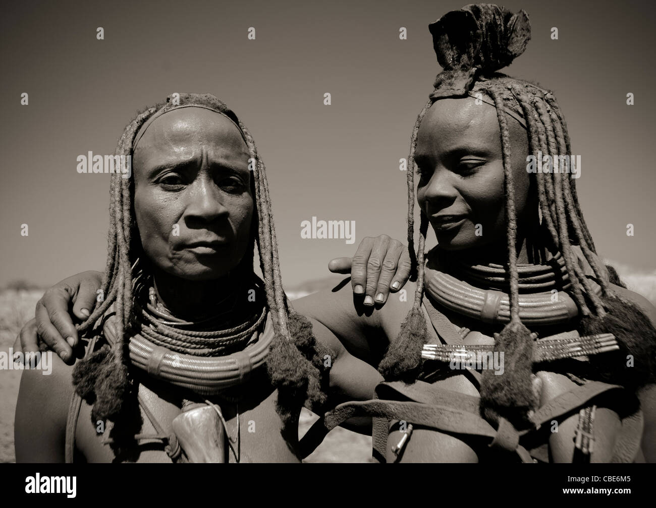 Muhimba Women, Village Of Elola, Angola Stock Photo - Alamy