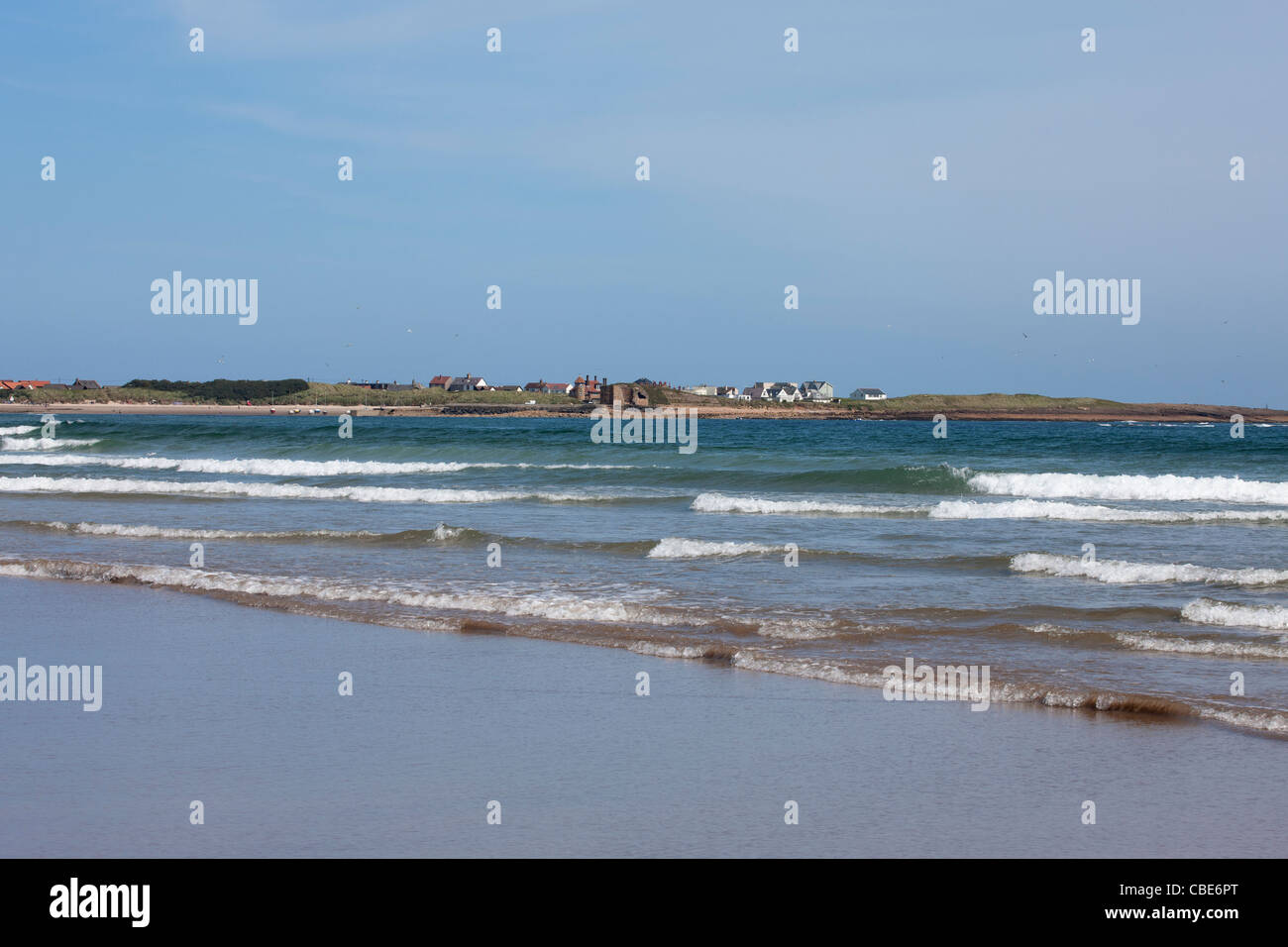Beadnall Northumberland looking north from beach Stock Photo - Alamy
