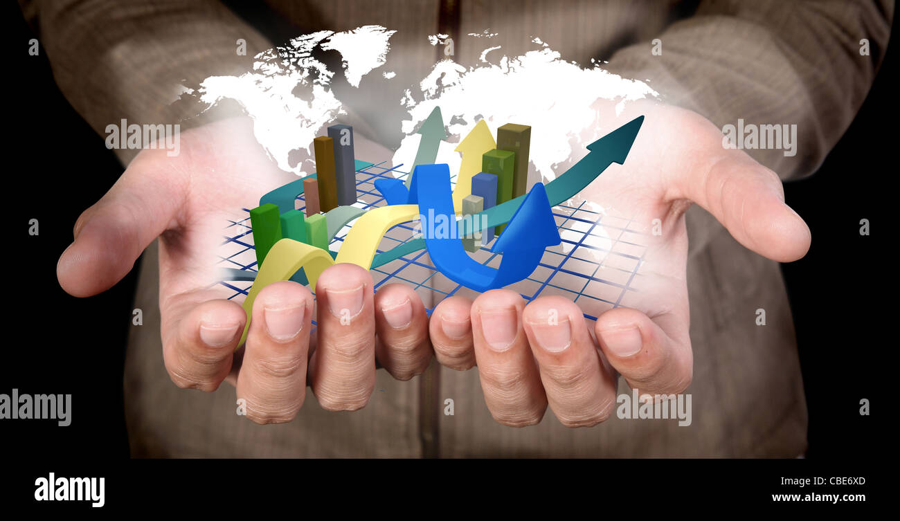 Stock market graph arrows hi-res stock photography and images - Alamy