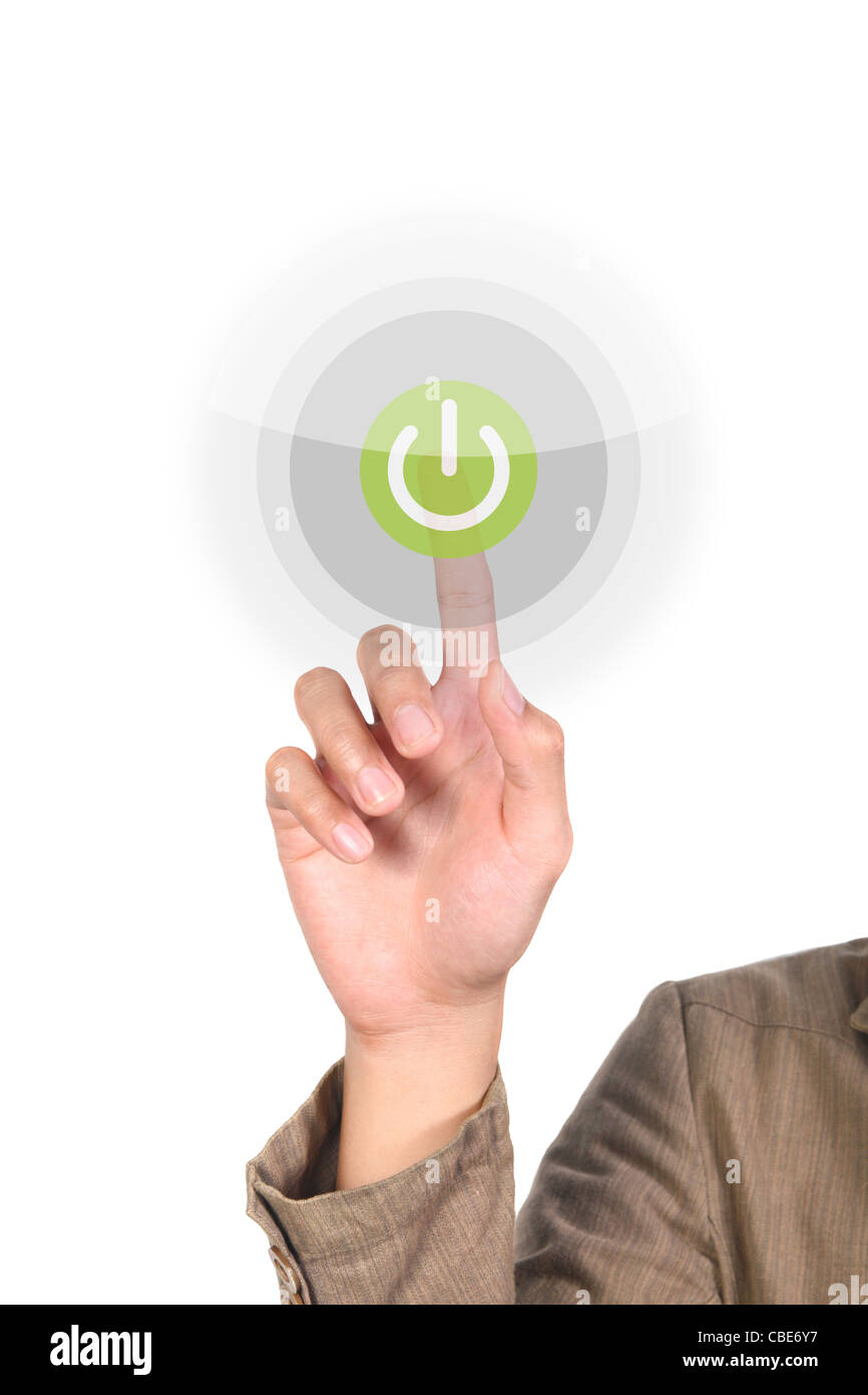 White button on screen hi-res stock photography and images - Alamy