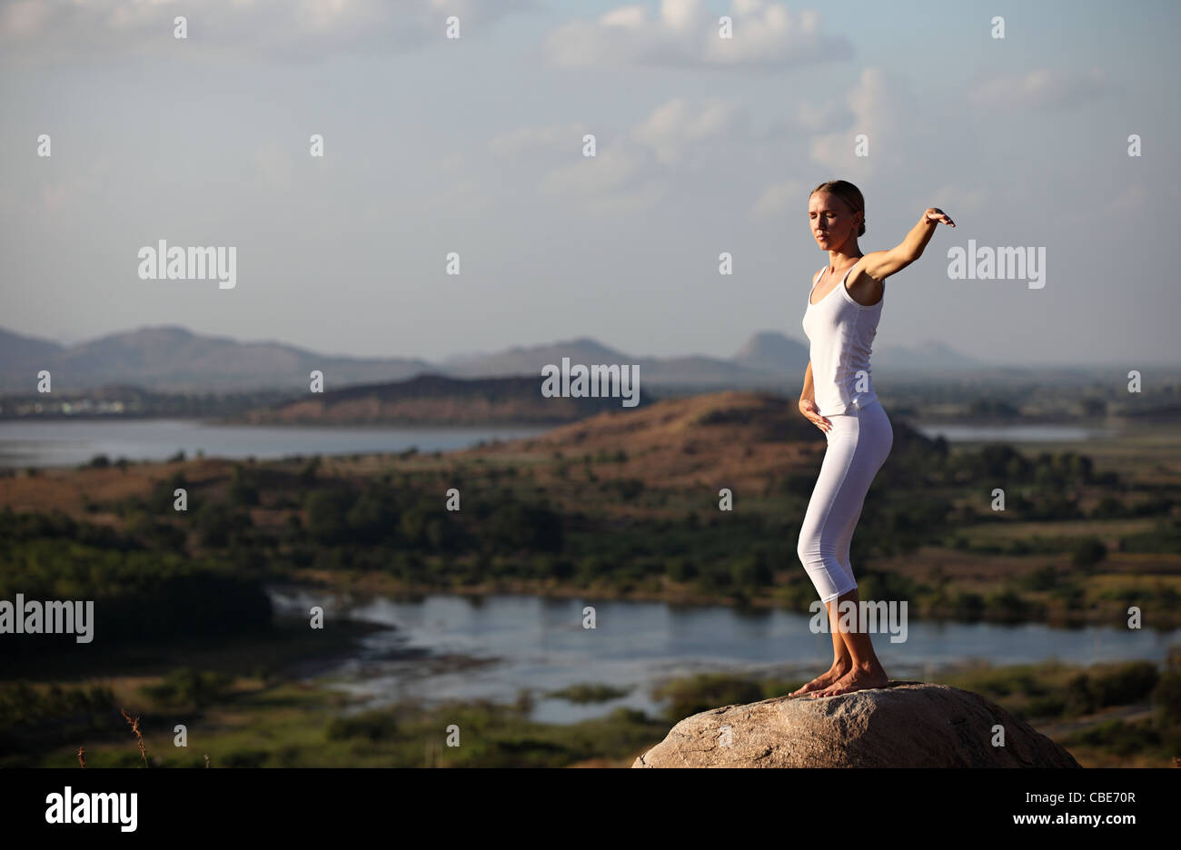 Young woman practicing Tai Chi South India Stock Photo - Alamy