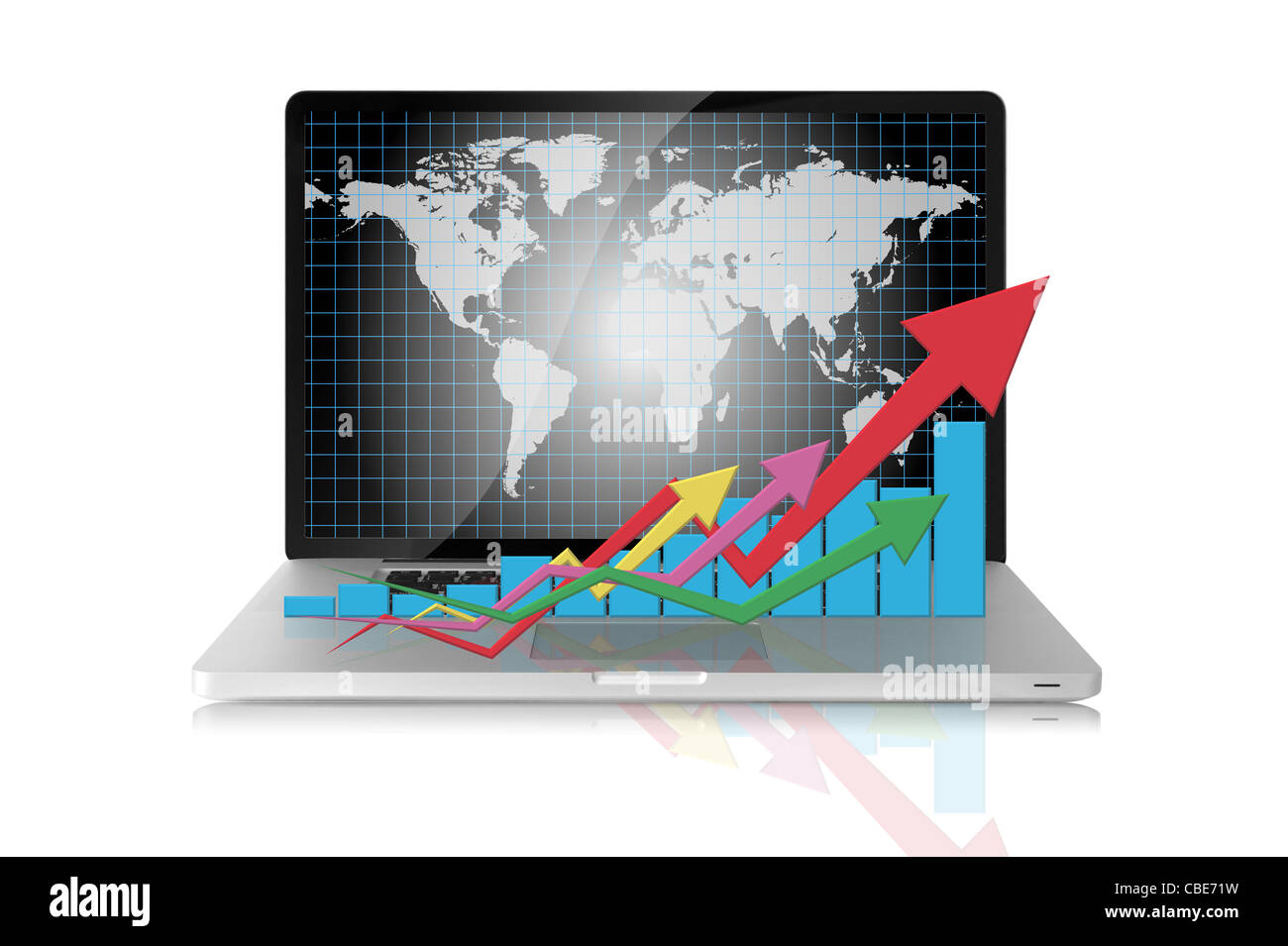 World map showing growth hi-res stock photography and images - Alamy