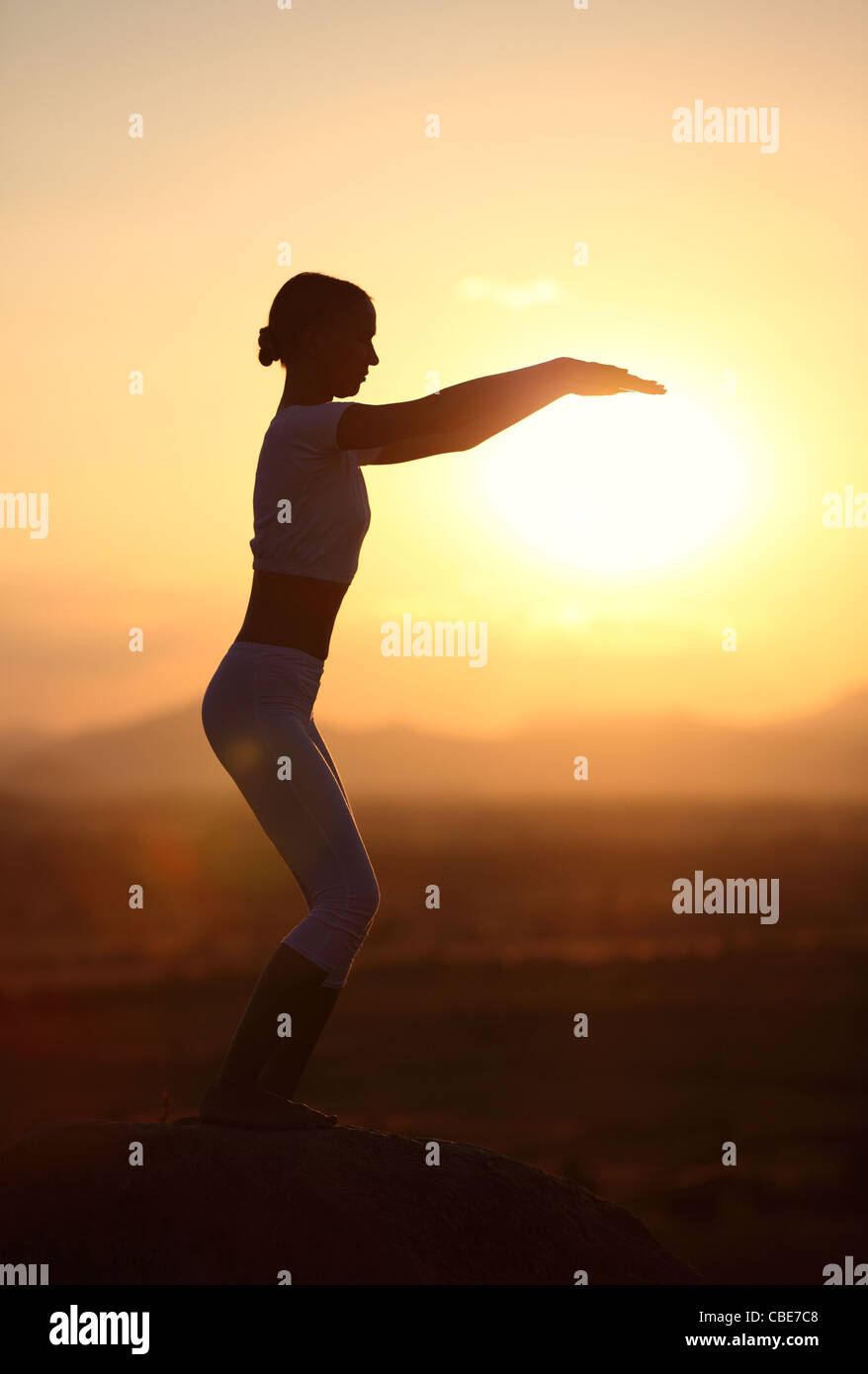Young woman practicing Tai Chi South India Stock Photo - Alamy